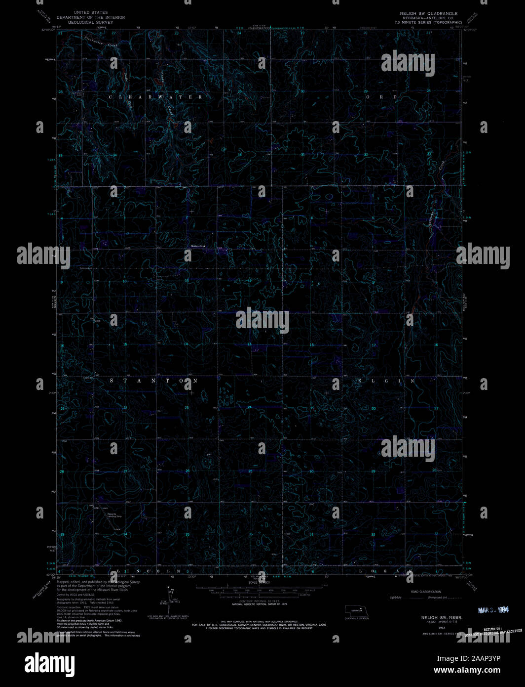 Map of neligh hi-res stock photography and images - Alamy