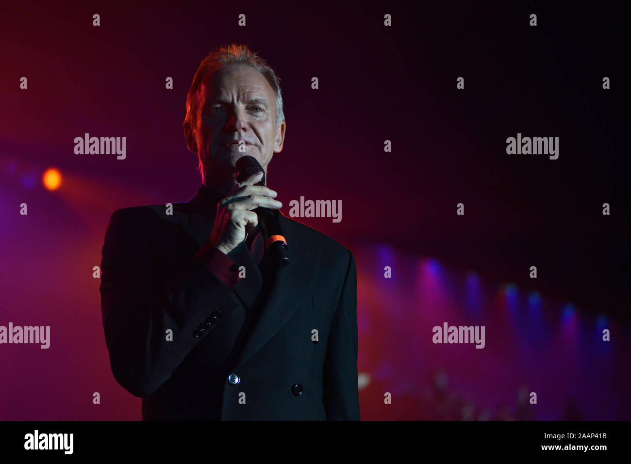 The singer Sting at the Griminelli & Friends concert Stock Photo - Alamy