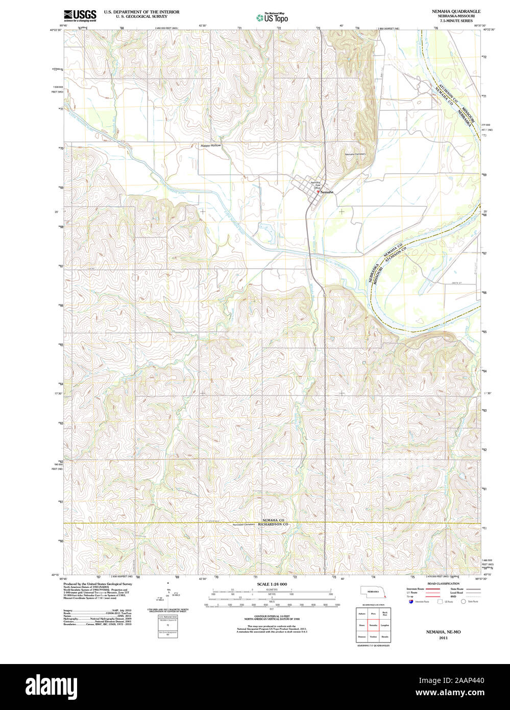 Map of nemaha hi-res stock photography and images - Alamy