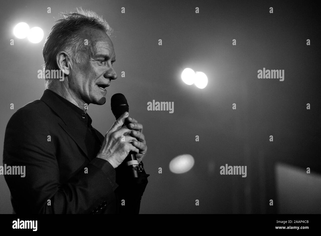 The singer Sting at the Griminelli & Friends concert Stock Photo - Alamy