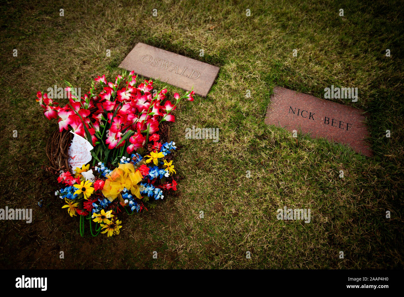 Suspected JFK assassin Lee Harvey Oswald is buried at the Rose Hill Memorial Burial Park in Fort ...
