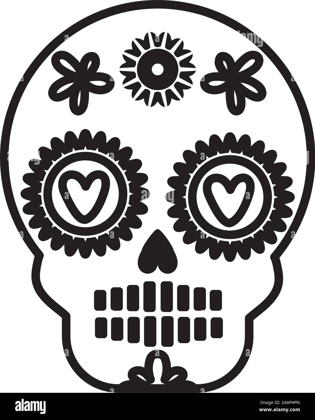 skull head mask painted icon Stock Vector Image & Art - Alamy