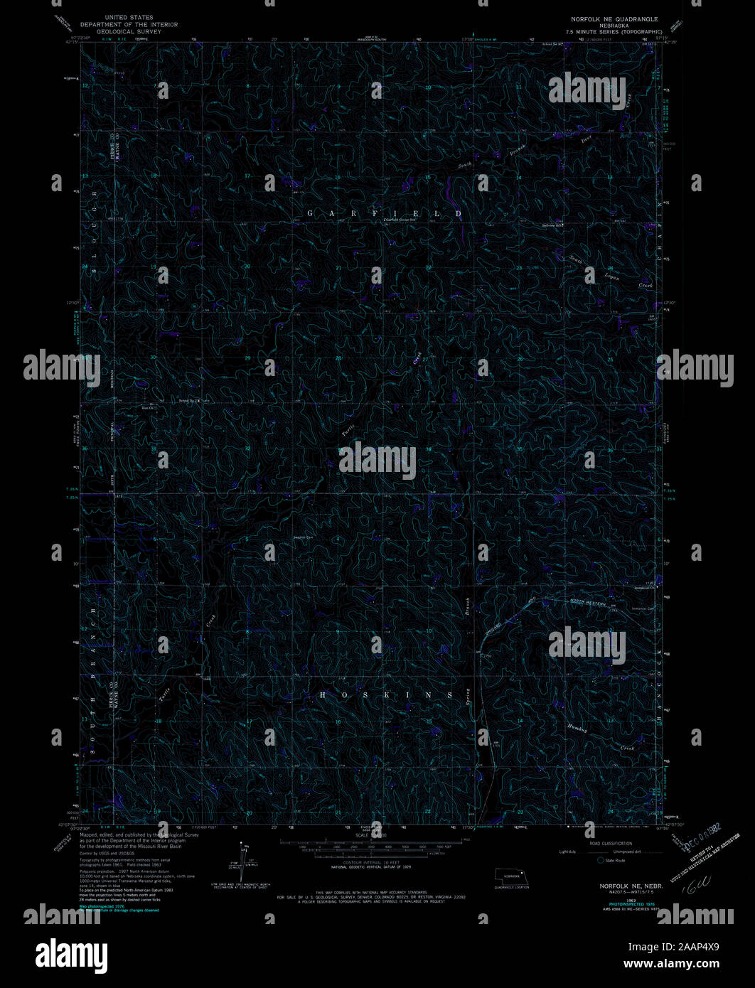 Map of norfolk nebraska hi-res stock photography and images - Alamy