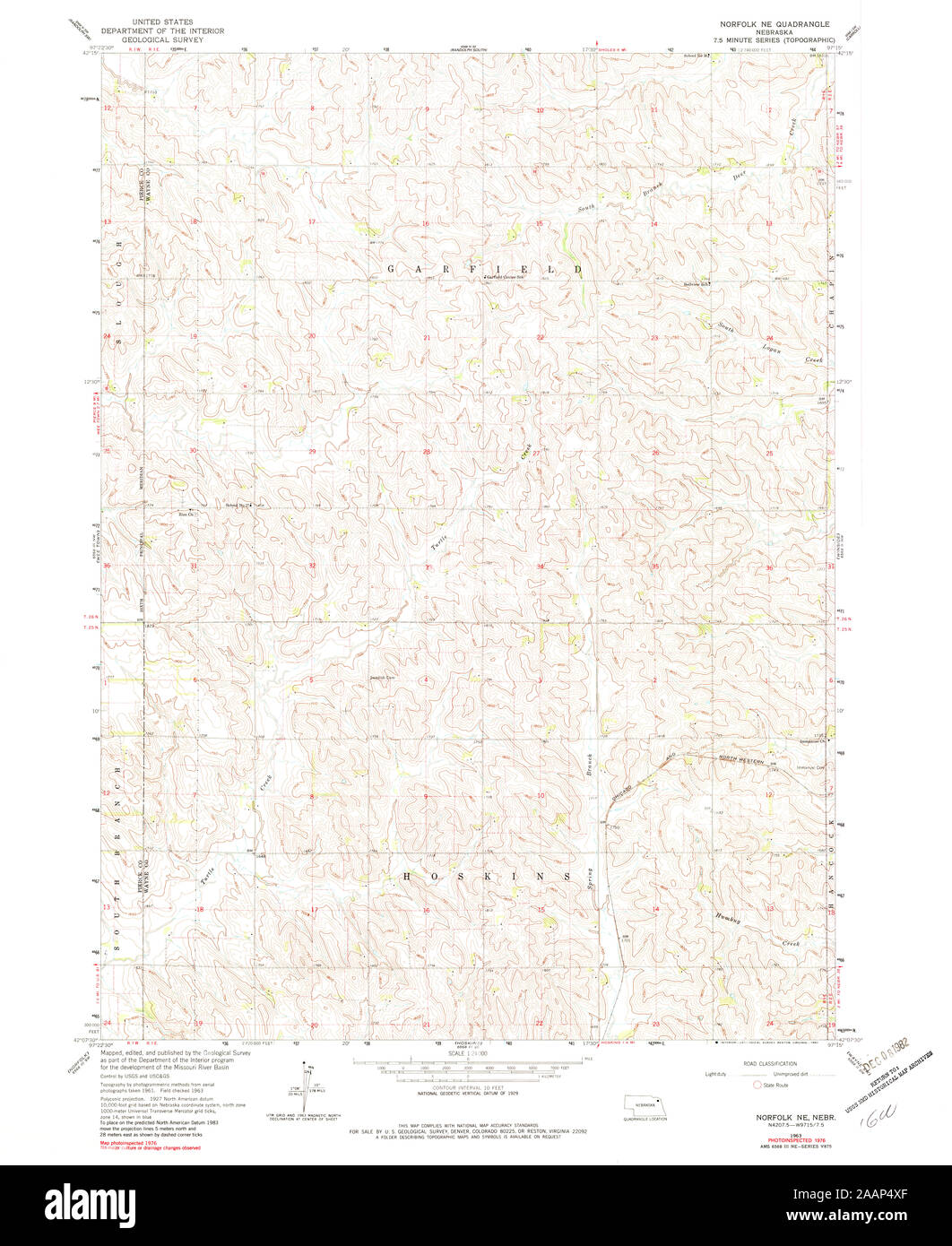 Map of norfolk nebraska hi-res stock photography and images - Alamy