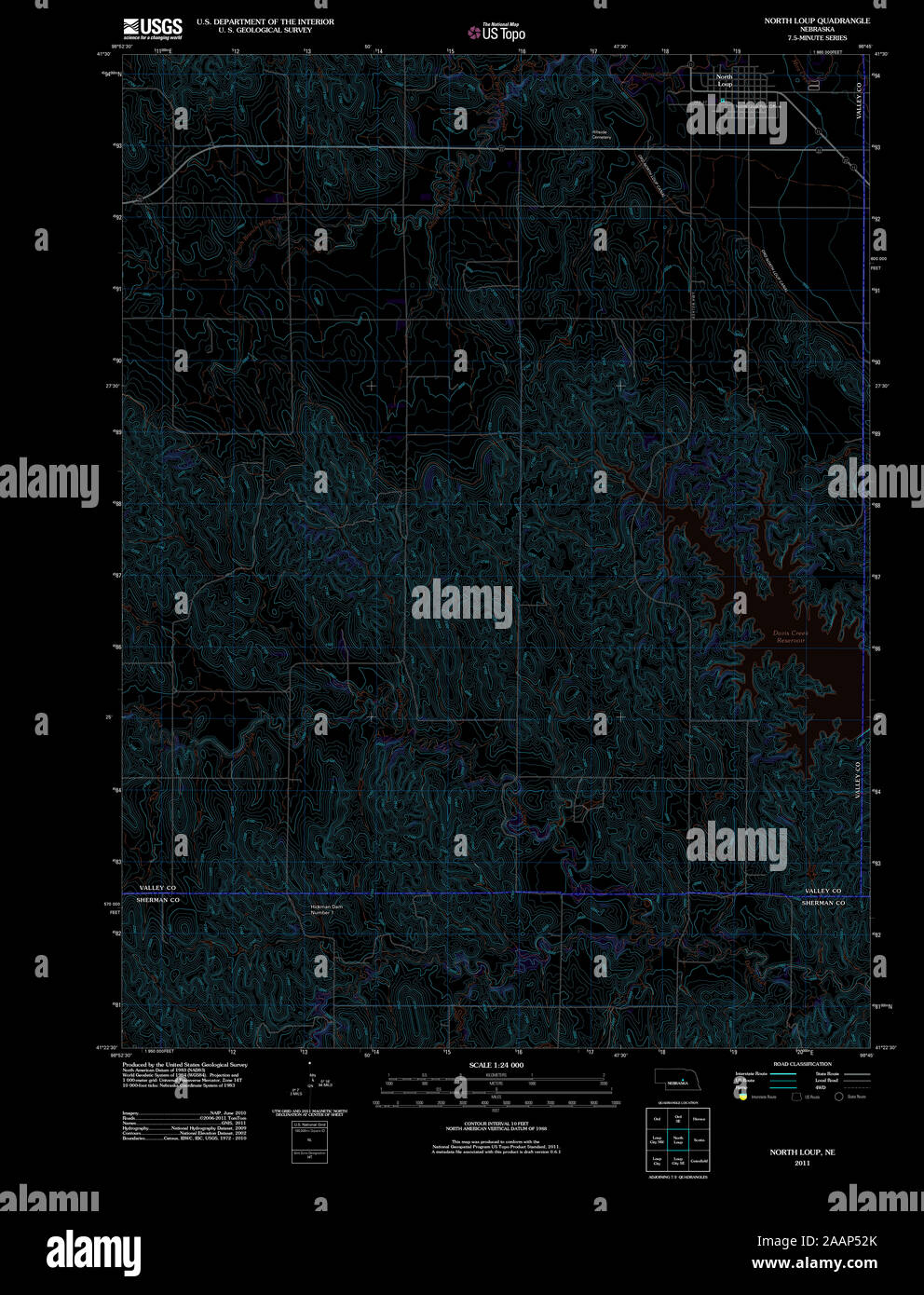 Map of loup nebraska hi-res stock photography and images - Alamy