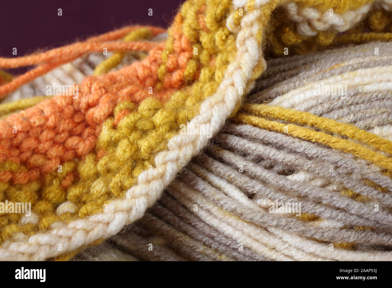Wool Hand Knitting Stock Photo - Alamy