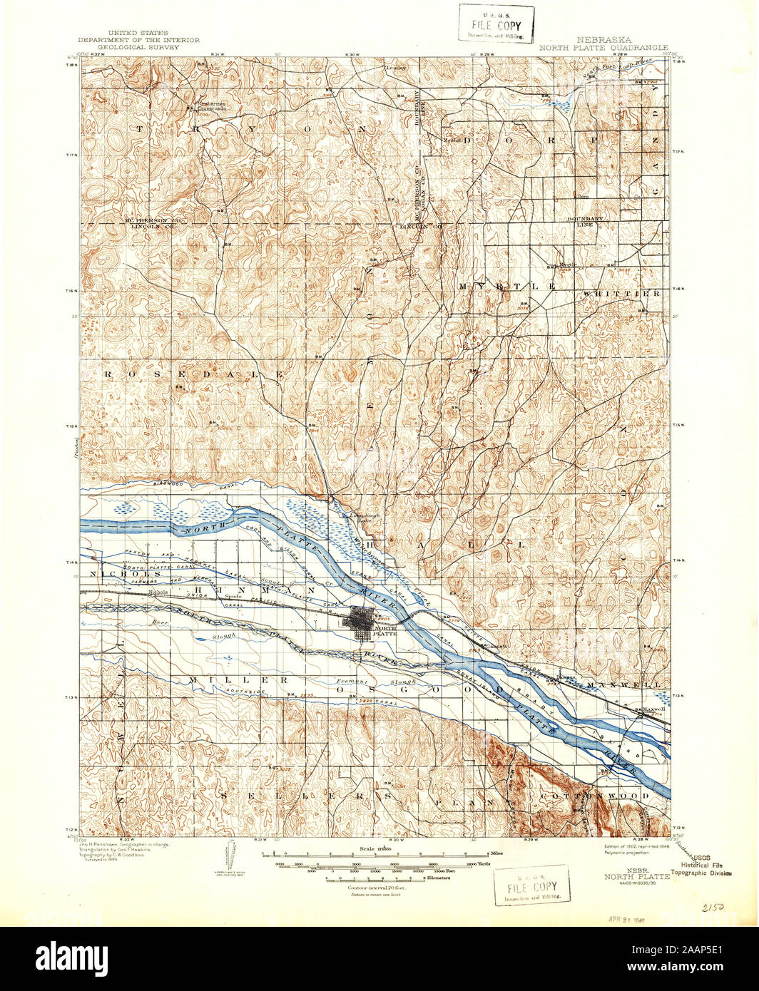 Map of north platte hi-res stock photography and images - Alamy