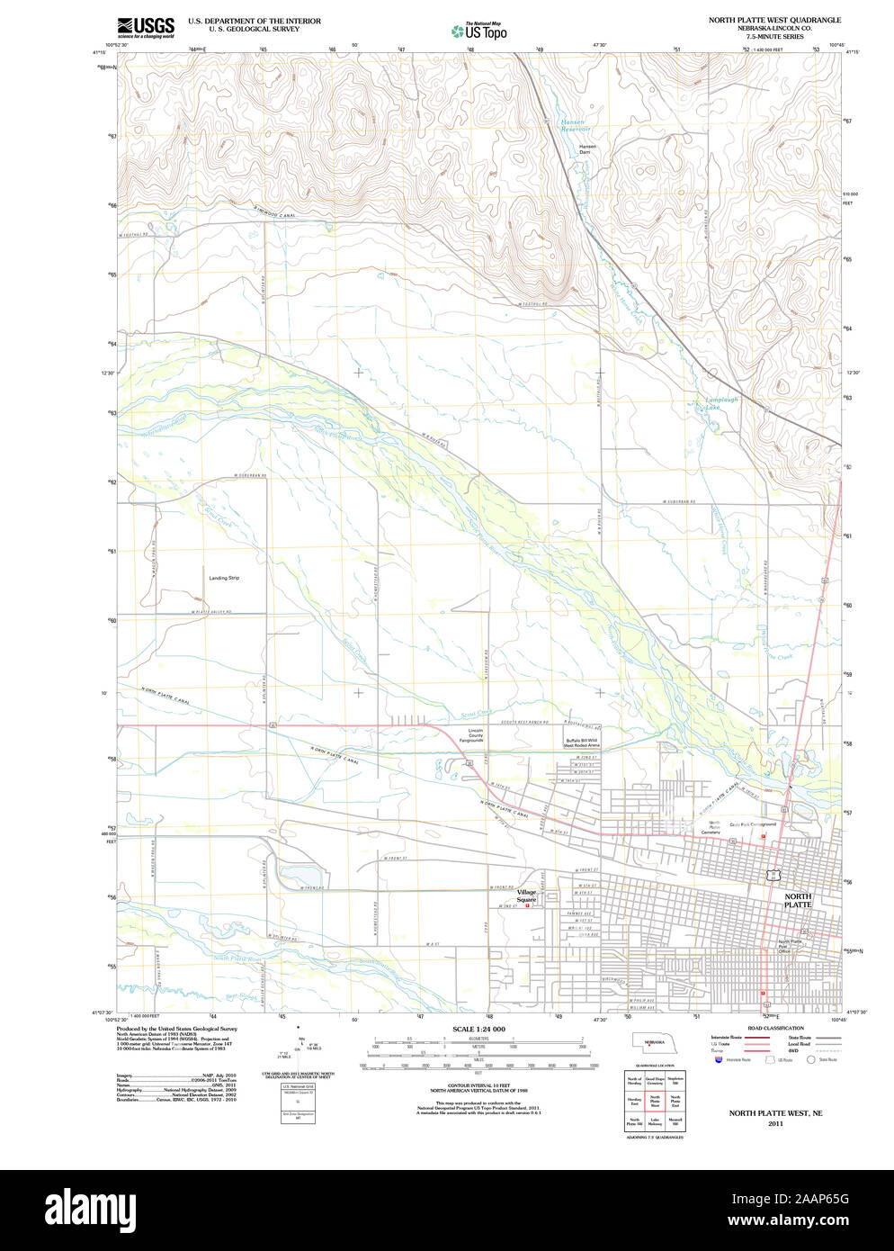 Map of north platte Cut Out Stock Images & Pictures - Alamy