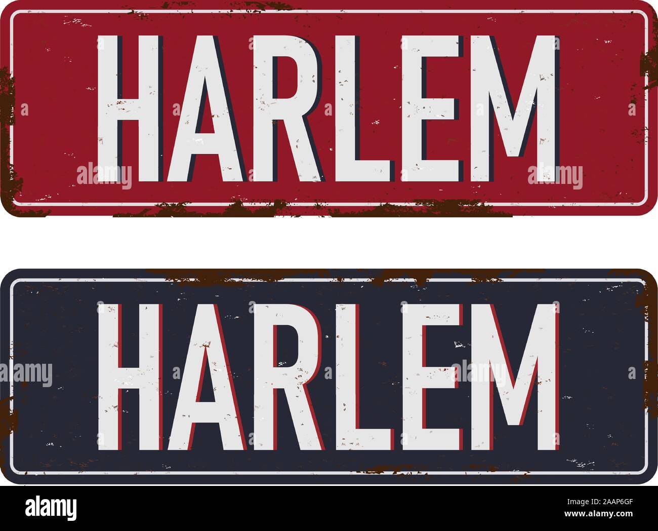 Harlem , Georgia , road sign vector illustration, road table, USA city ...