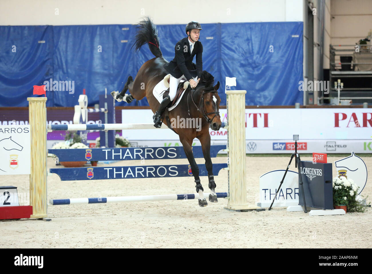 VERONA, ITALY - NOV 09: Scott Brash competing with his horse Hello ...