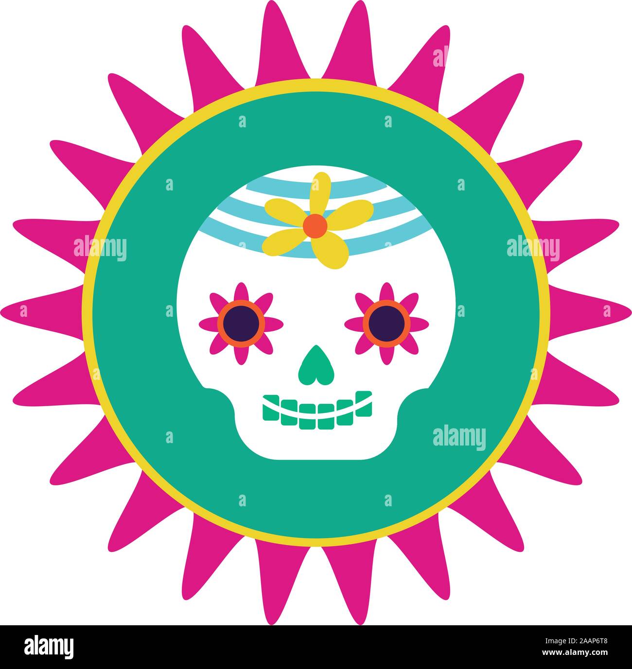 skull head mask painted icon Stock Vector Image & Art - Alamy