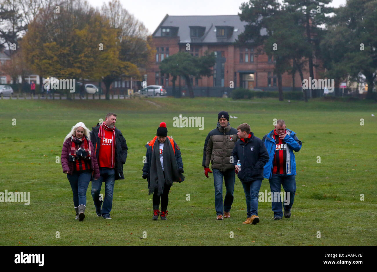 AFC Bournemouth fans arriving ahead of the Premier League match at the ...