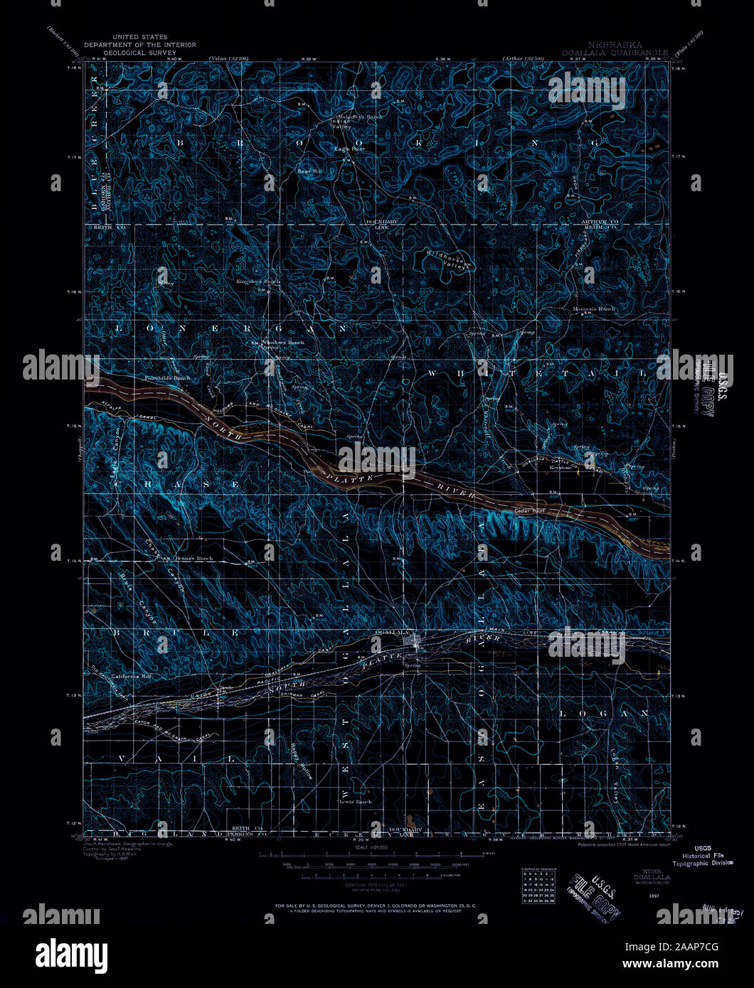 Map of ogallala nebraska hi-res stock photography and images - Alamy