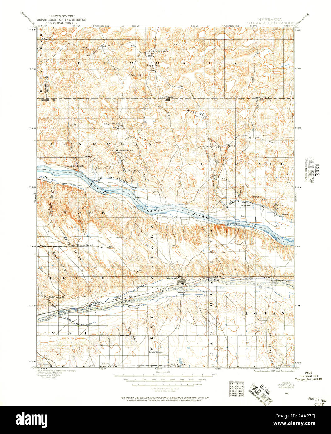 Map of ogallala nebraska hi-res stock photography and images - Alamy