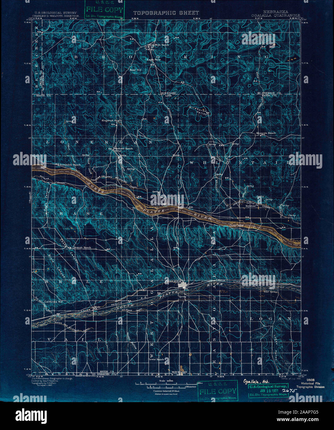 Map of ogallala nebraska hi-res stock photography and images - Alamy