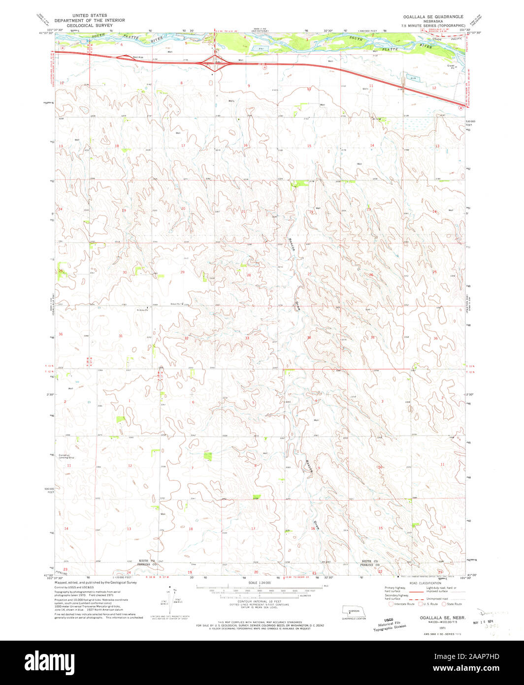 Map of ogallala nebraska hi-res stock photography and images - Alamy
