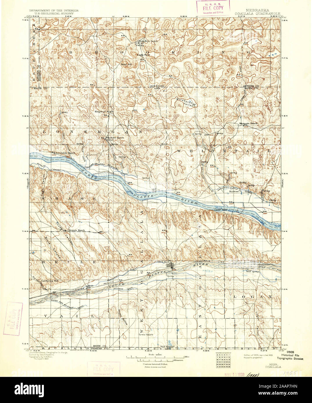 Map of ogallala nebraska hi-res stock photography and images - Alamy