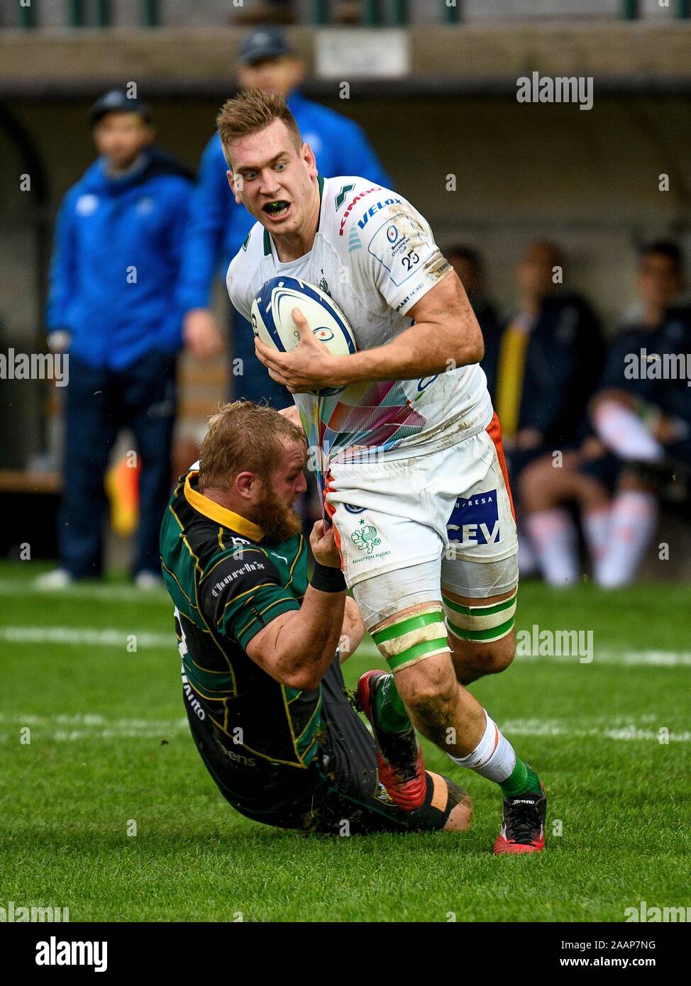 Federico ruzza treviso blocked from mikey haywood northampton hi-res ...