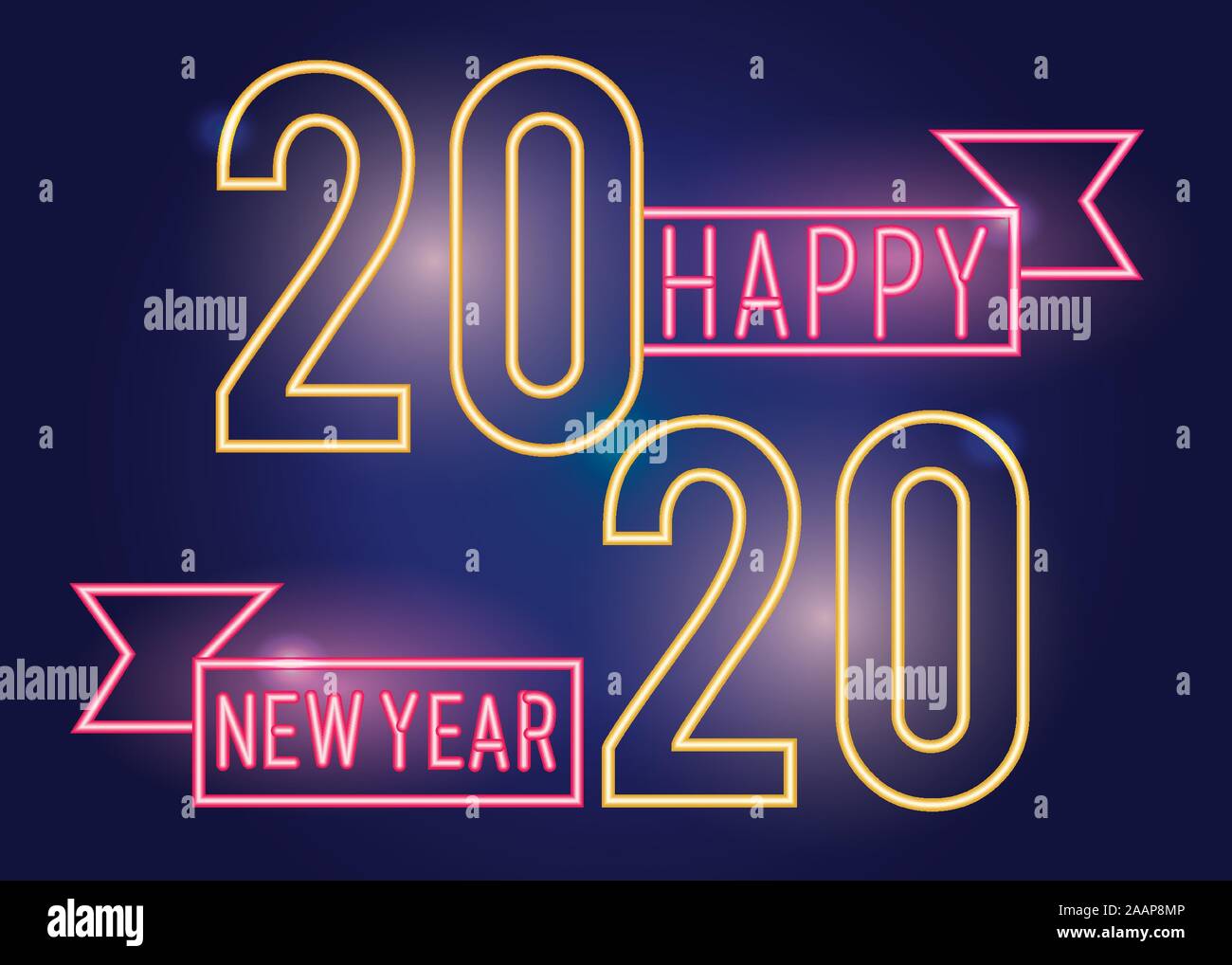 2020 neon lights Stock Vector Images - Alamy