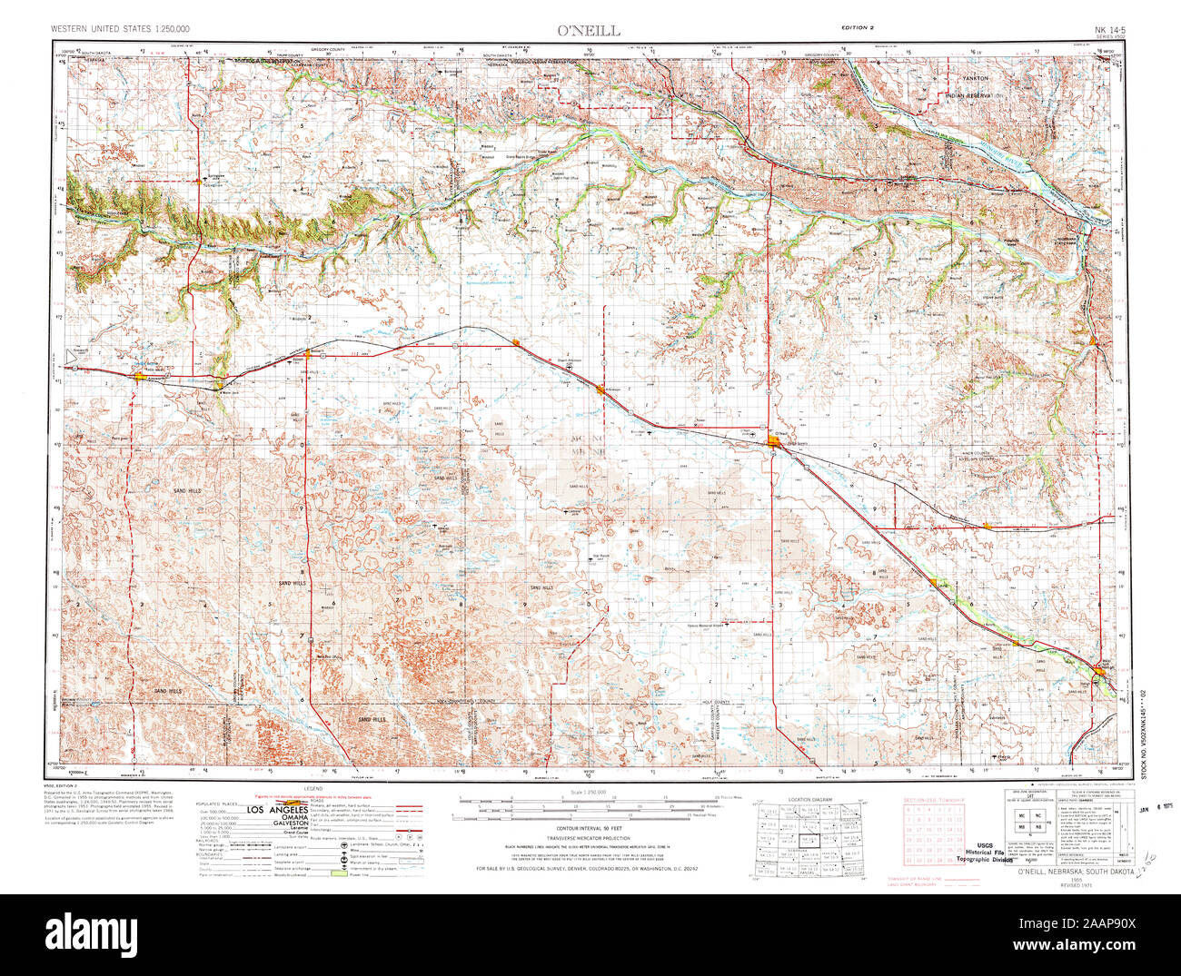 Map of oneill hi-res stock photography and images - Alamy