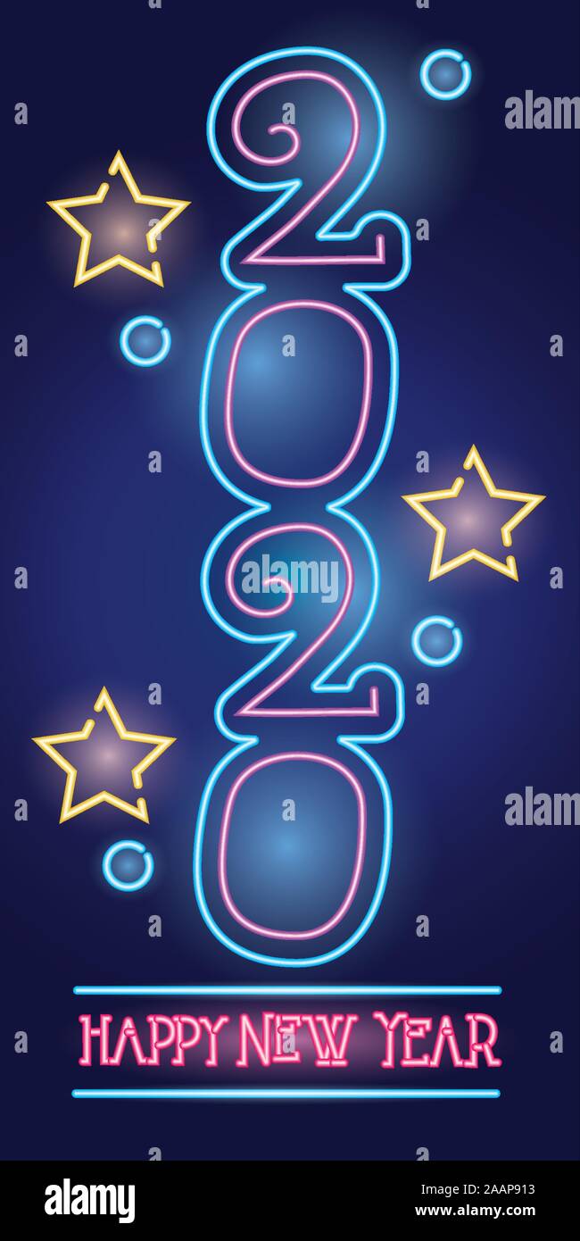 2020 neon lights Stock Vector Images - Alamy