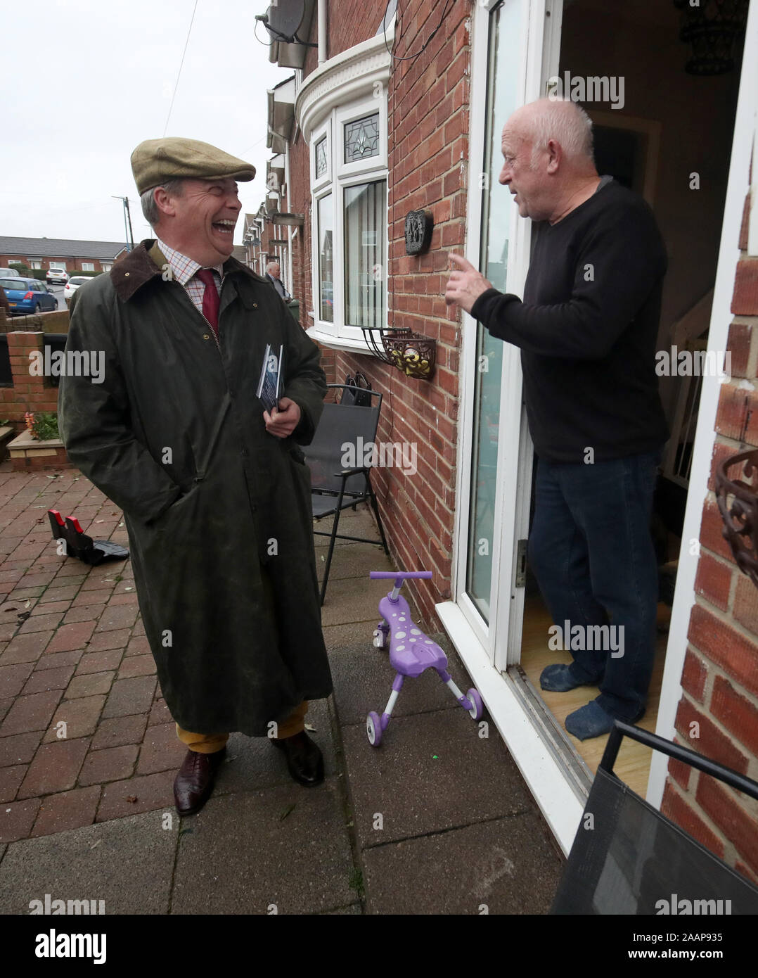Resident kenneth melvin on general election campaign trail hi-res stock ...