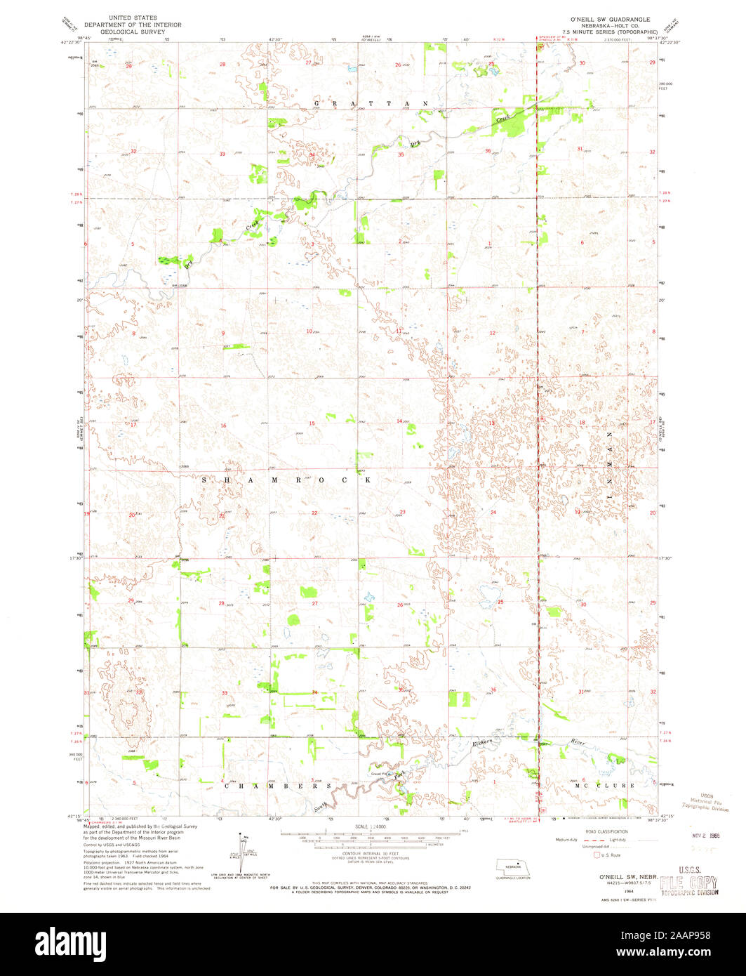Map of oneill nebraska hi-res stock photography and images - Alamy