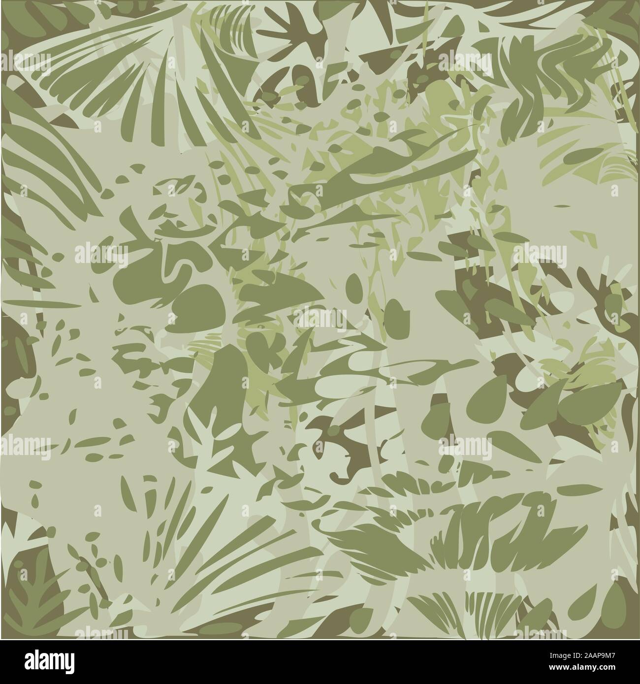 Vector Illustration of Abstract Foliage Pattern Texture Effects - Green ...