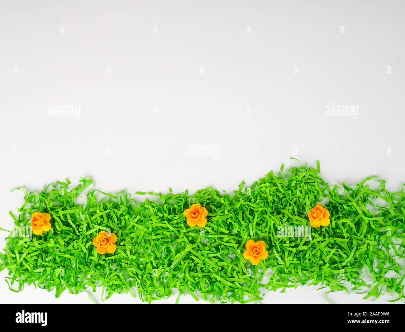 grass eco from shredded paper concept of economical use of resources ...