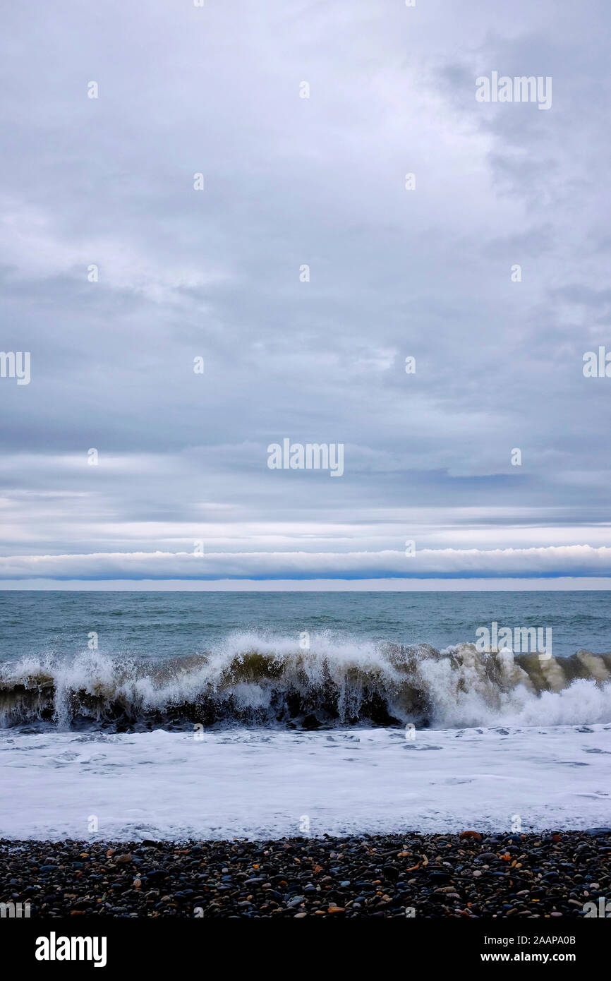 Black sea in winter, Batumi, Georgia Stock Photo - Alamy