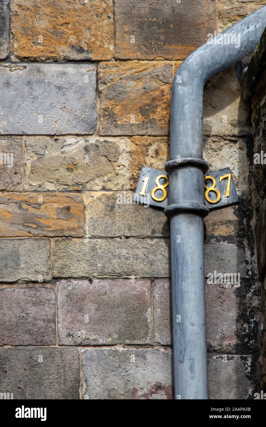 Drain pipe, Edinburgh Castle Stock Photo - Alamy