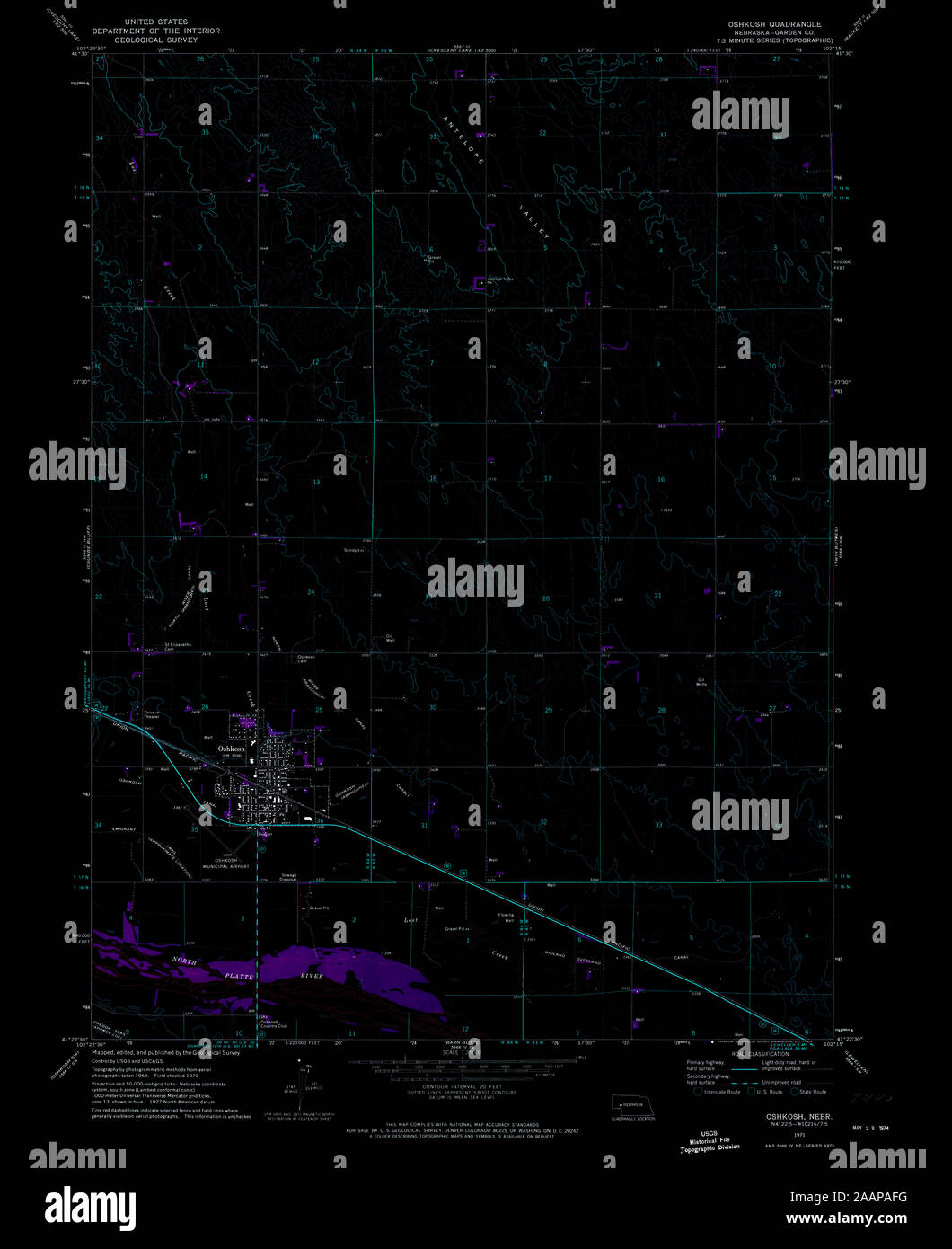 Map of oshkosh hi-res stock photography and images - Alamy