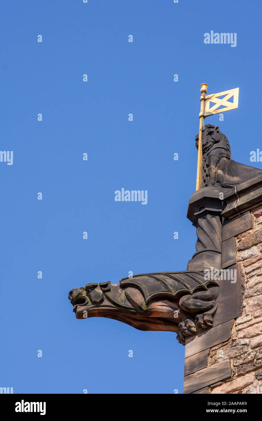 Gargoyle, The Scottish, national, war, museum, Edinburgh Castle Stock ...