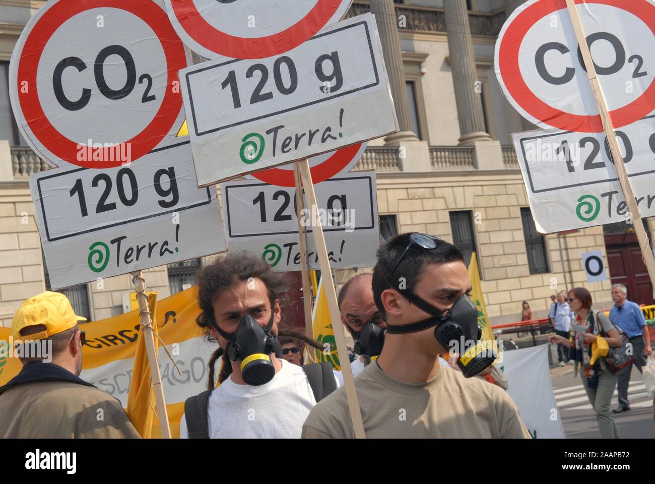 Milan (Italy), demonstration of environmental organisations against ...