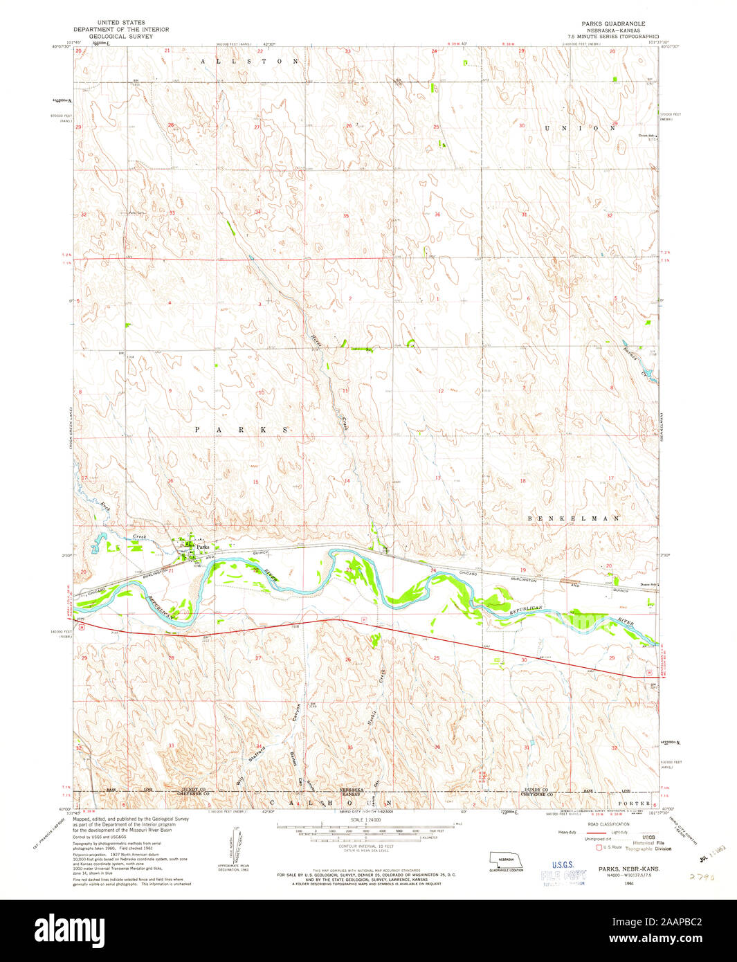 Map of parks nebraska hi-res stock photography and images - Alamy