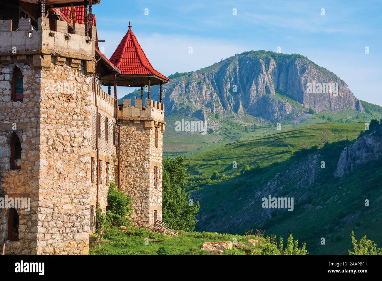 cheile valisoarei, alba, romania - 29 APR, 2018: hotel castle "The ...