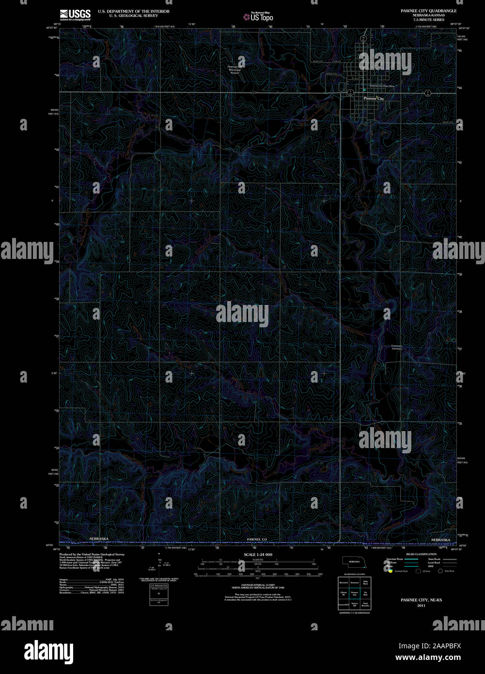 Map of pawnee city hi-res stock photography and images - Alamy
