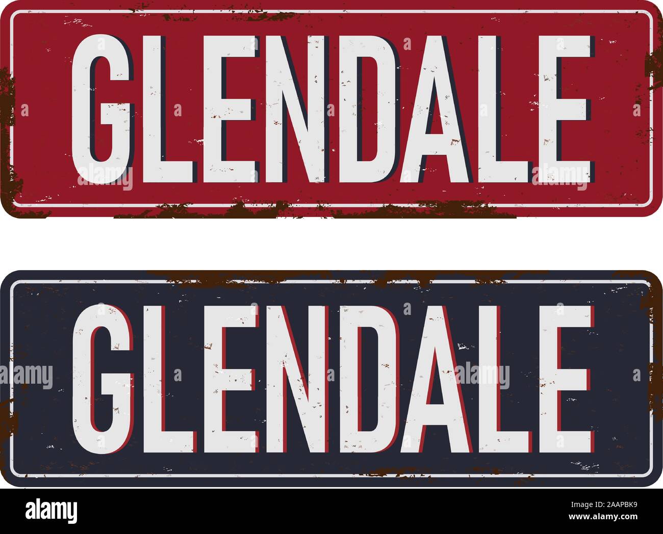 Glendale , California, road sign vector illustration, road table, USA ...