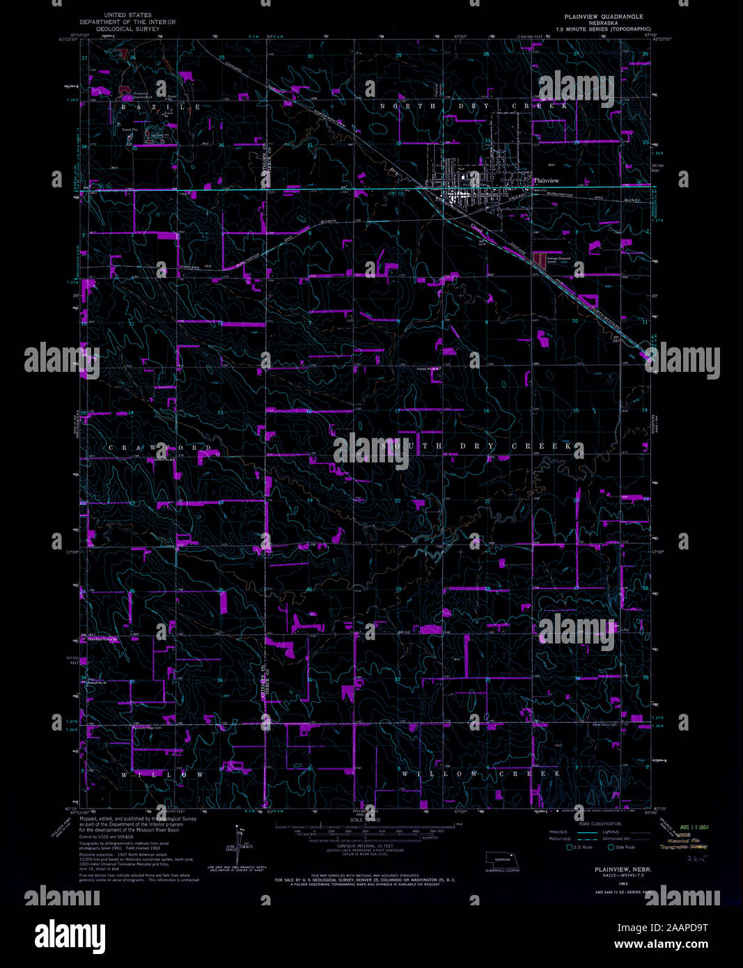 Plainview nebraska map hi-res stock photography and images - Alamy