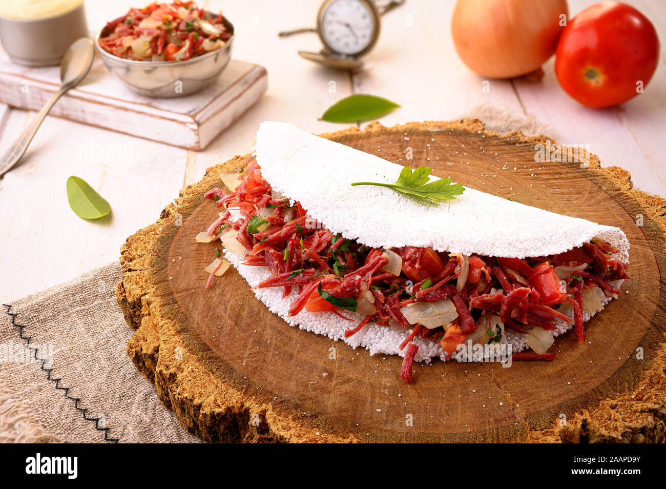Dry Meat Tapioca (Carne Seca) | - Typical northeastern Brazilian food ...