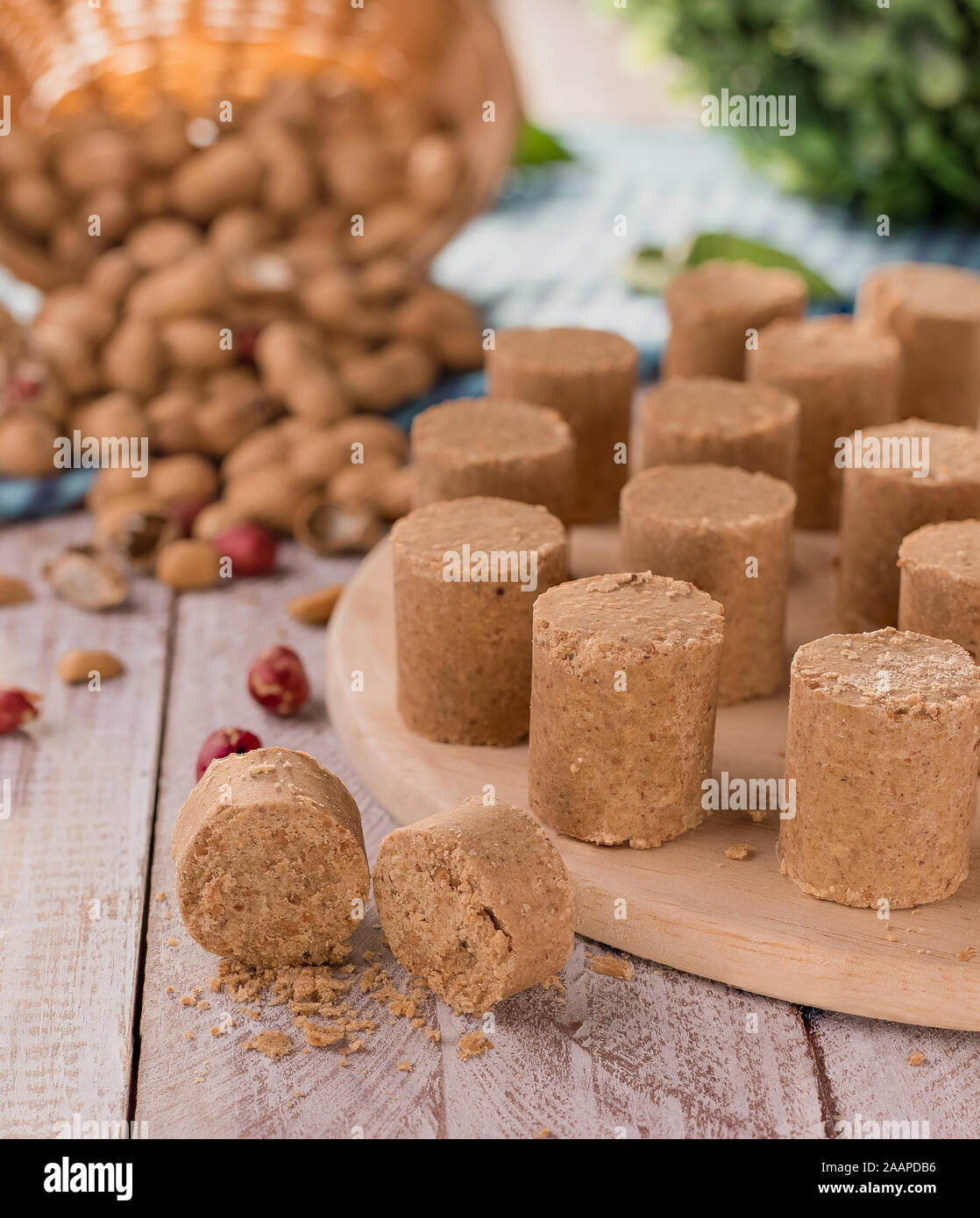 Pacoca (pacoquinha) - Brazilian traditional peanut butter Stock Photo ...