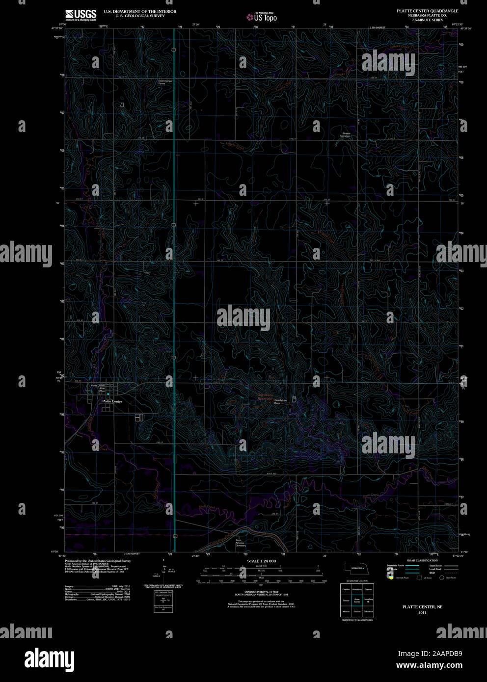 Center nebraska map hi-res stock photography and images - Alamy