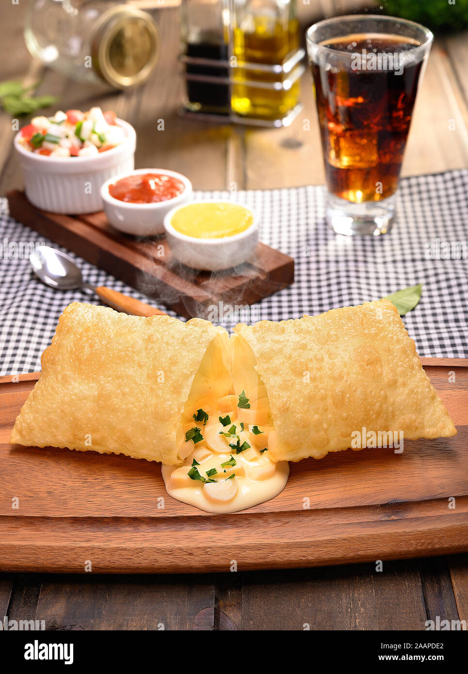 Palm heart pastry (Pastel de Pamito) - Traditional Brazilian Stock ...