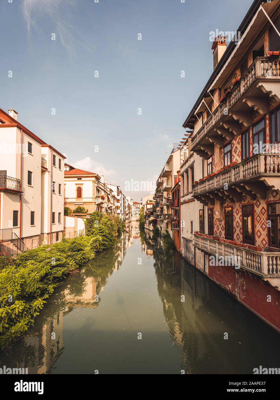 City canal in Padua Italy Stock Photo - Alamy