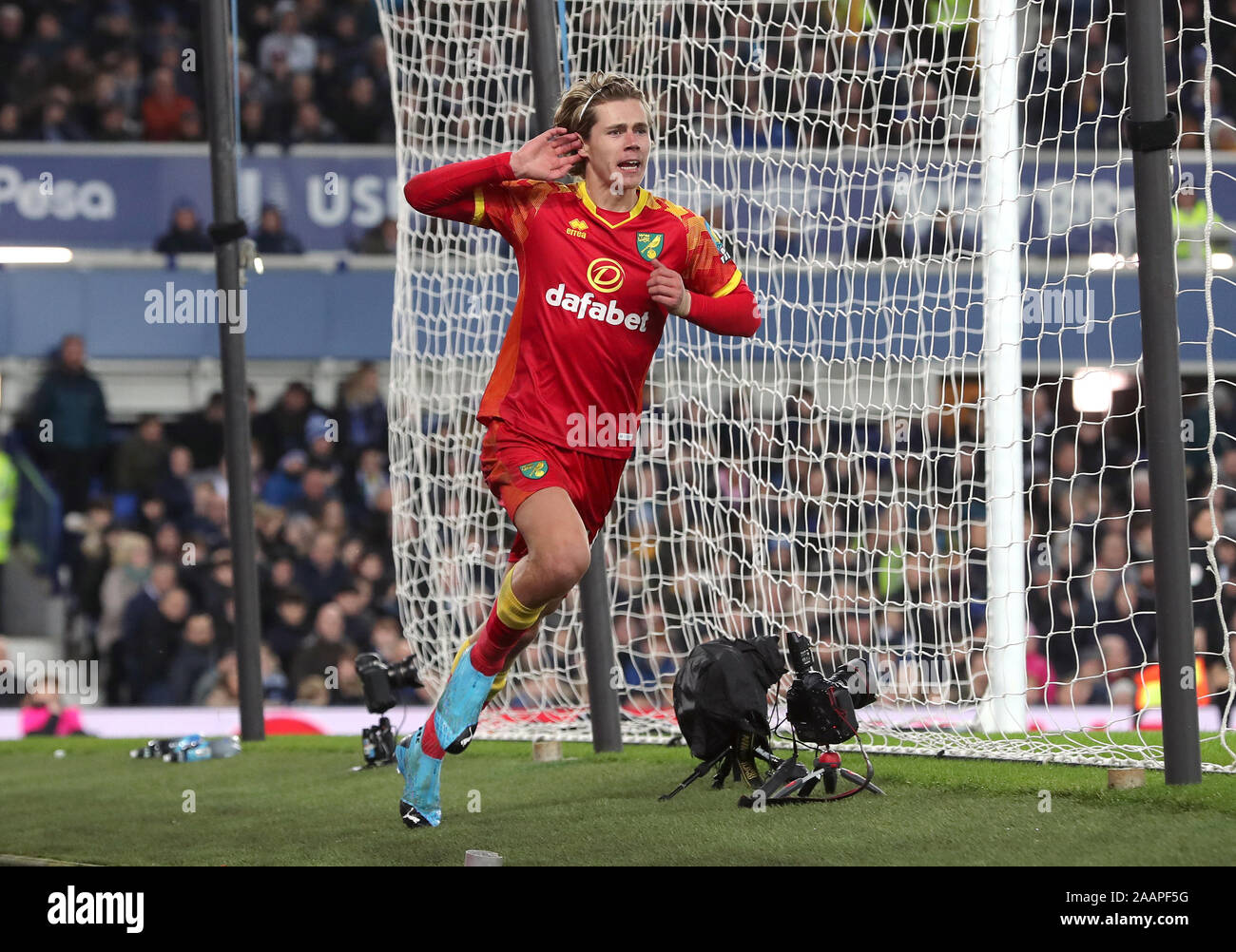 Norwich City's Todd Cantwell celebrates scoring his sides fist goal ...