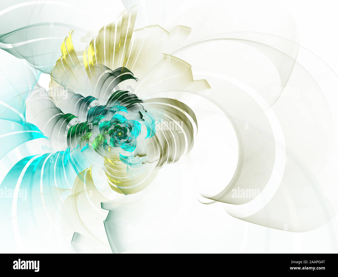 Abstract Fractal Metallic Swirl Background - Fractal Art Stock Photo ...