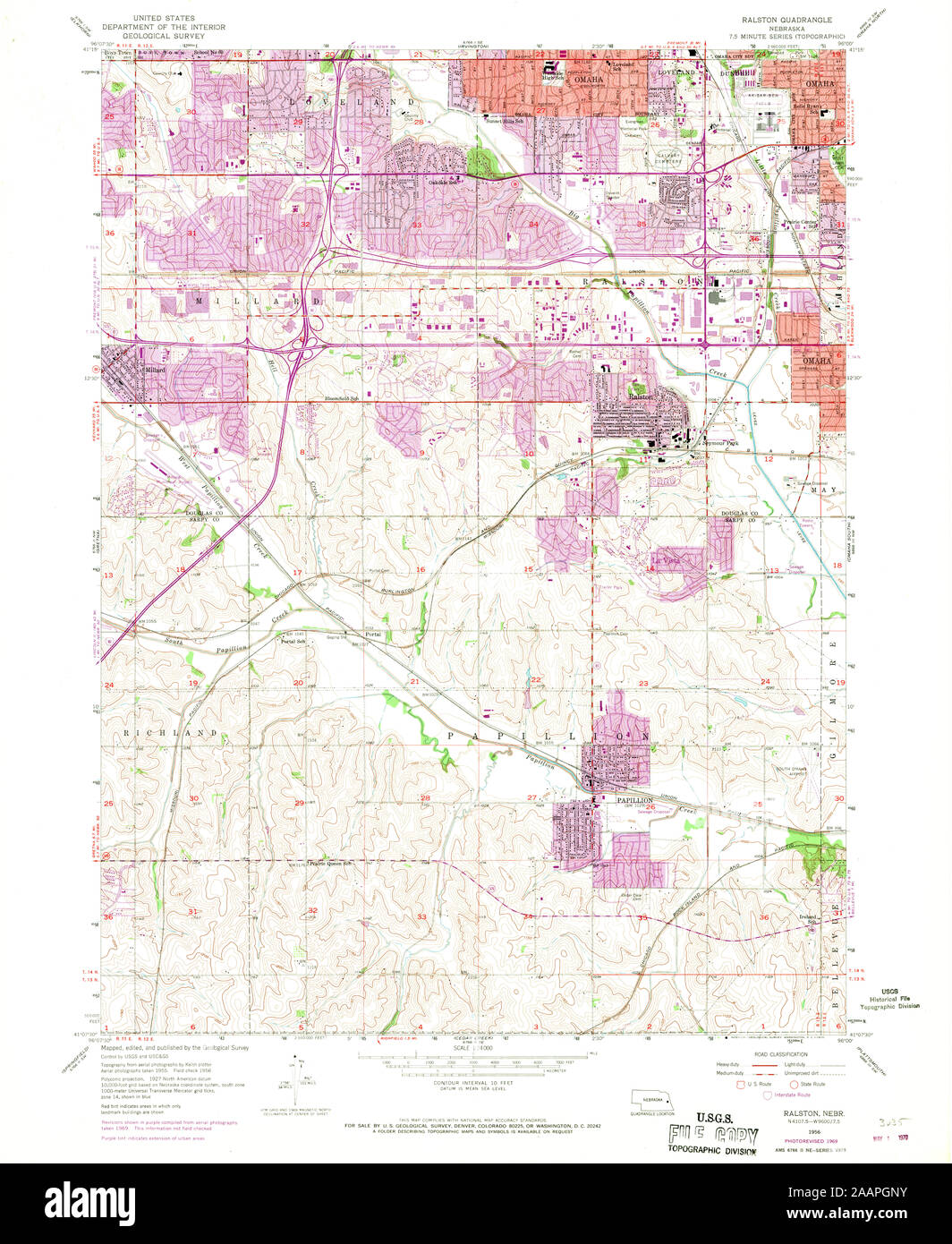 Map of ralston hi-res stock photography and images - Alamy