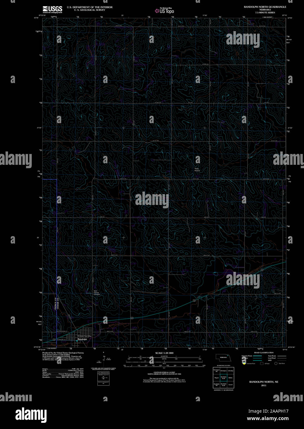 Map of randolph nebraska hi-res stock photography and images - Alamy