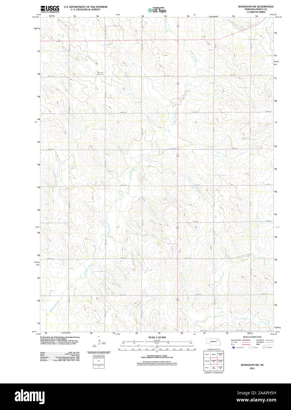Map of randolph nebraska hi-res stock photography and images - Alamy