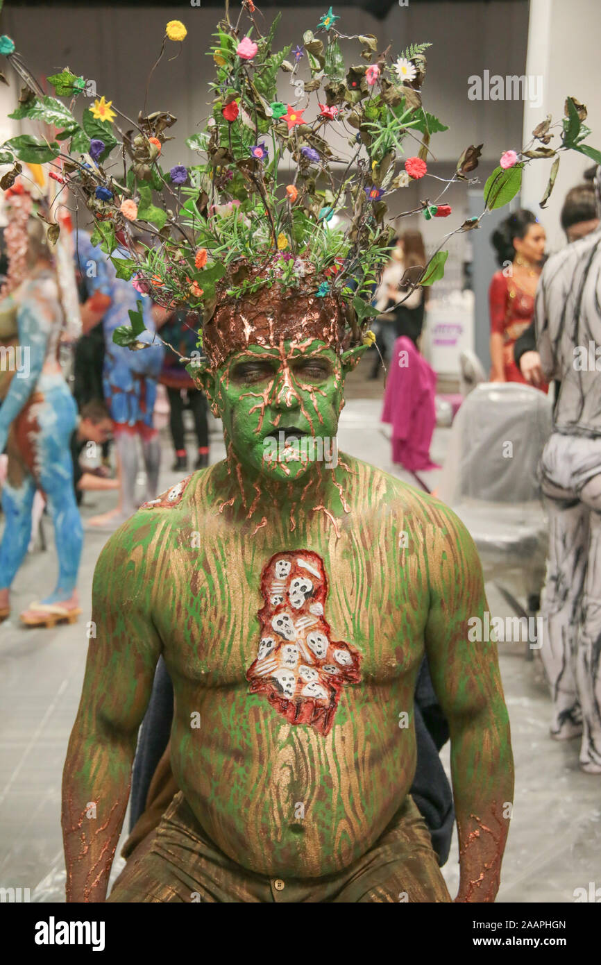 Coventry UK 23 November 2019 The Body Painters were out in force at the ...